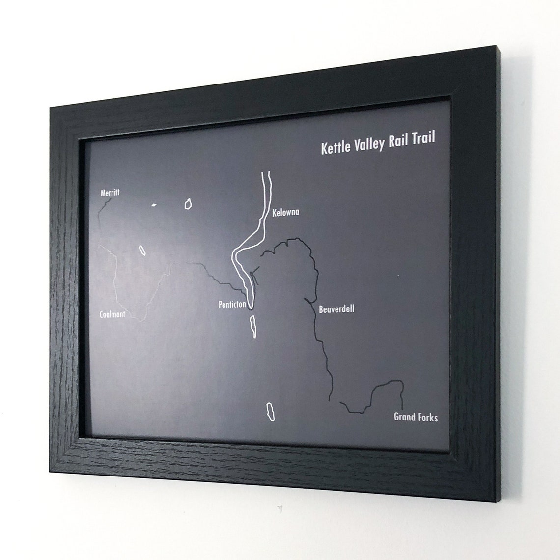 Kettle Valley Rail Trail Map Prints Printed Maps of the - Etsy