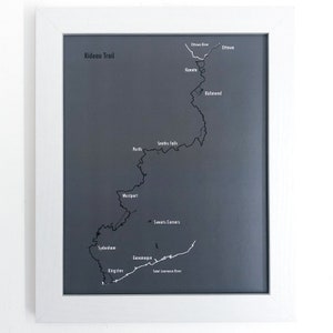 Rideau Trail Map Postcard Prints, Printed Maps of the Rideau Trail in ...