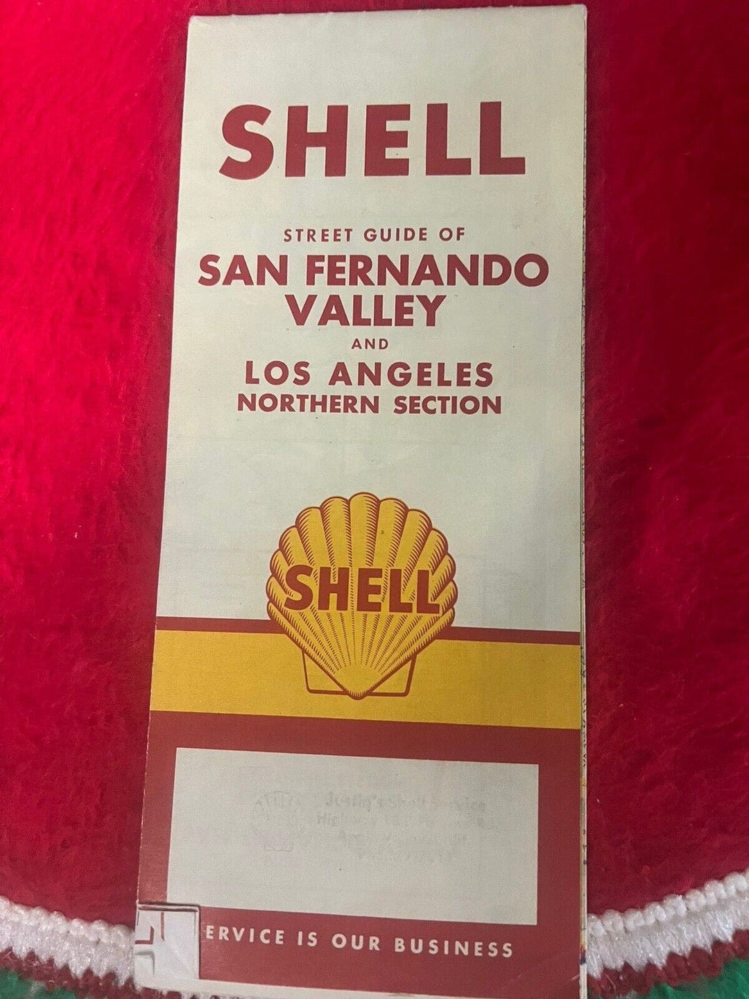 1958 Fernando and Los Angeles California Street Map Shell Advertising ...