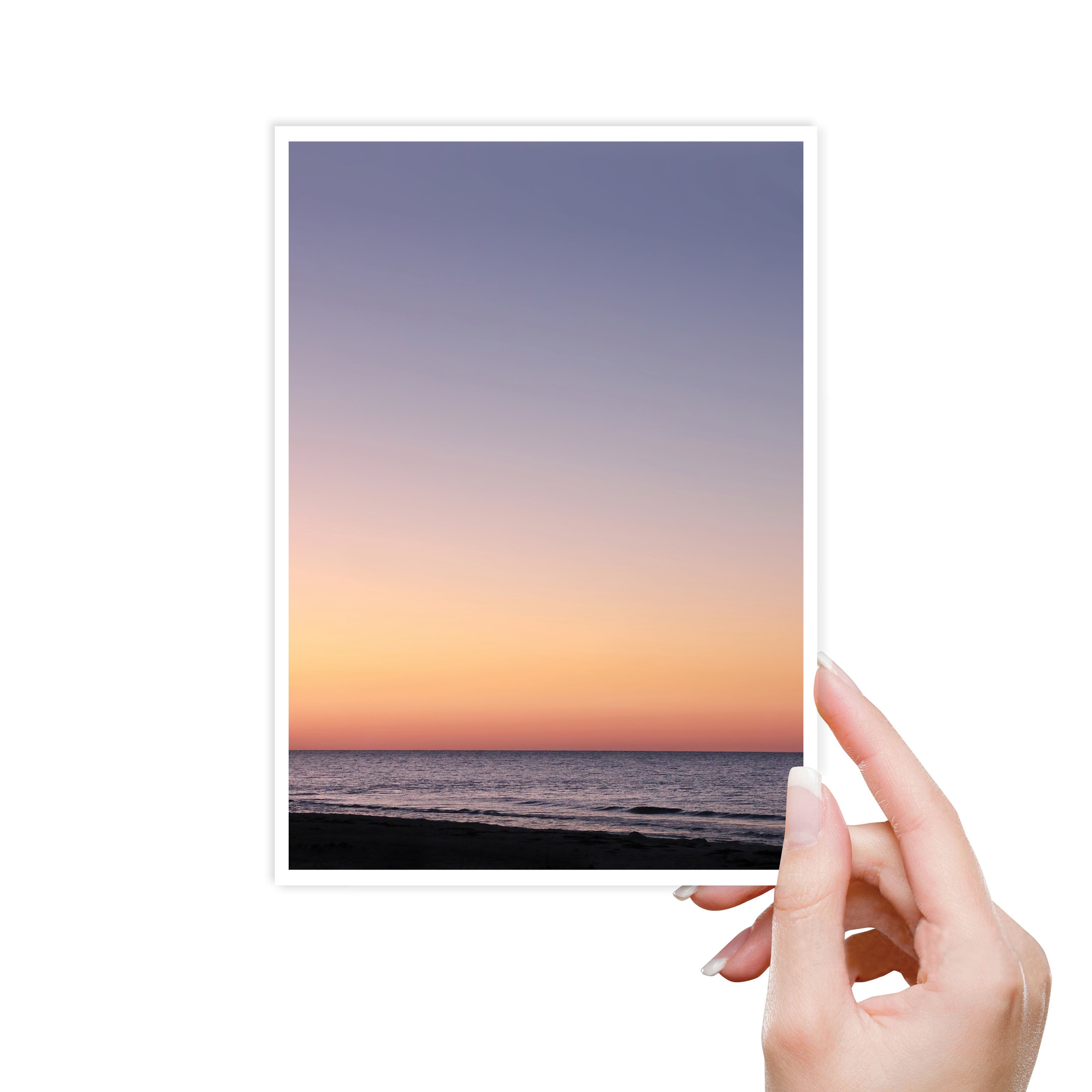 Set of 3 - 5x7 Note Cards - Blank or With Custom Text Inside - Sunrise ...