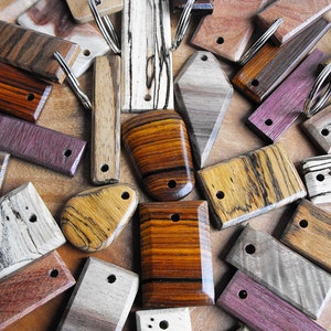 Small Dark Exotic Wood Key Chain Hand Shaped Wooden Keychain With ...