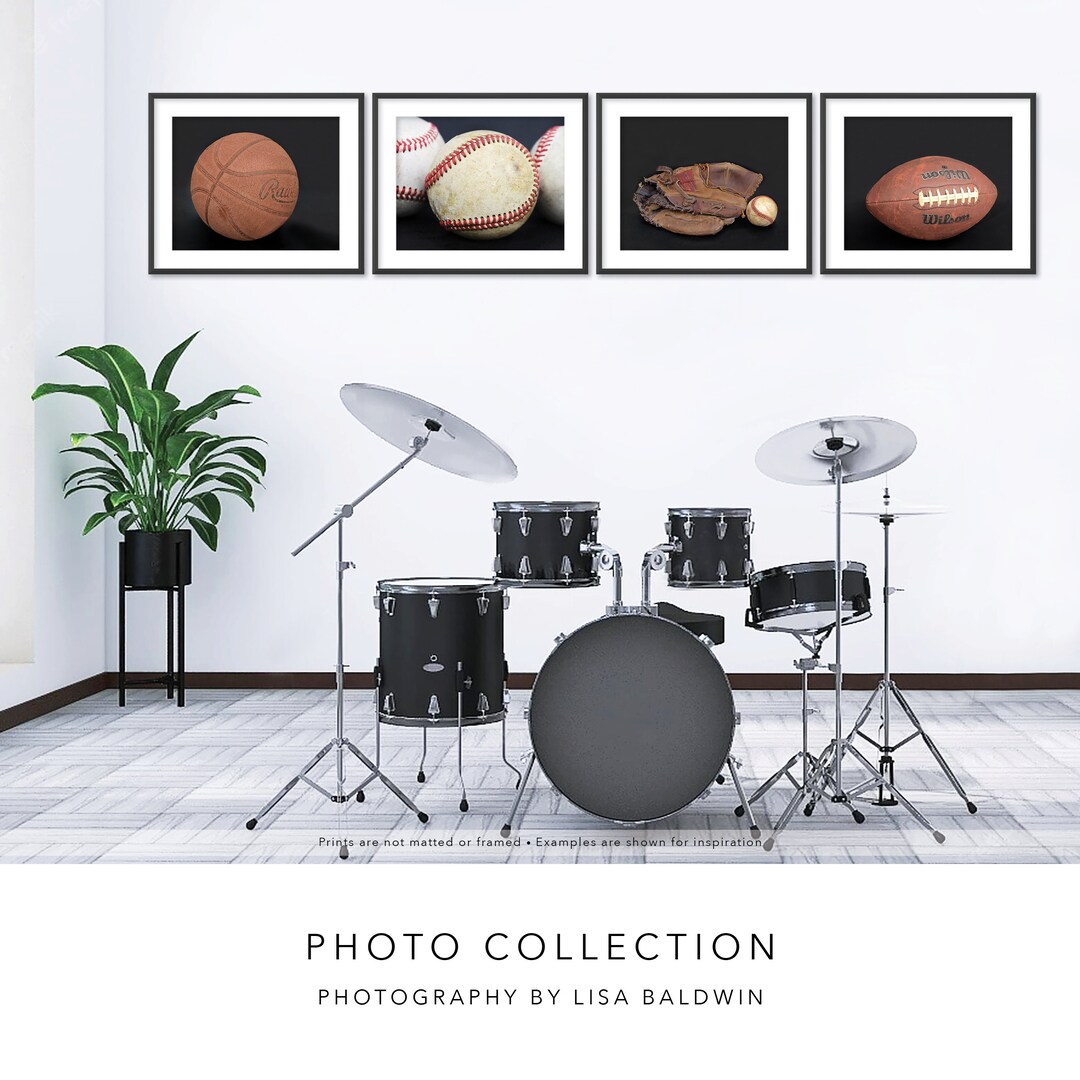 Sports Photo Collection - Old Basketball Football Baseball Glove and ...