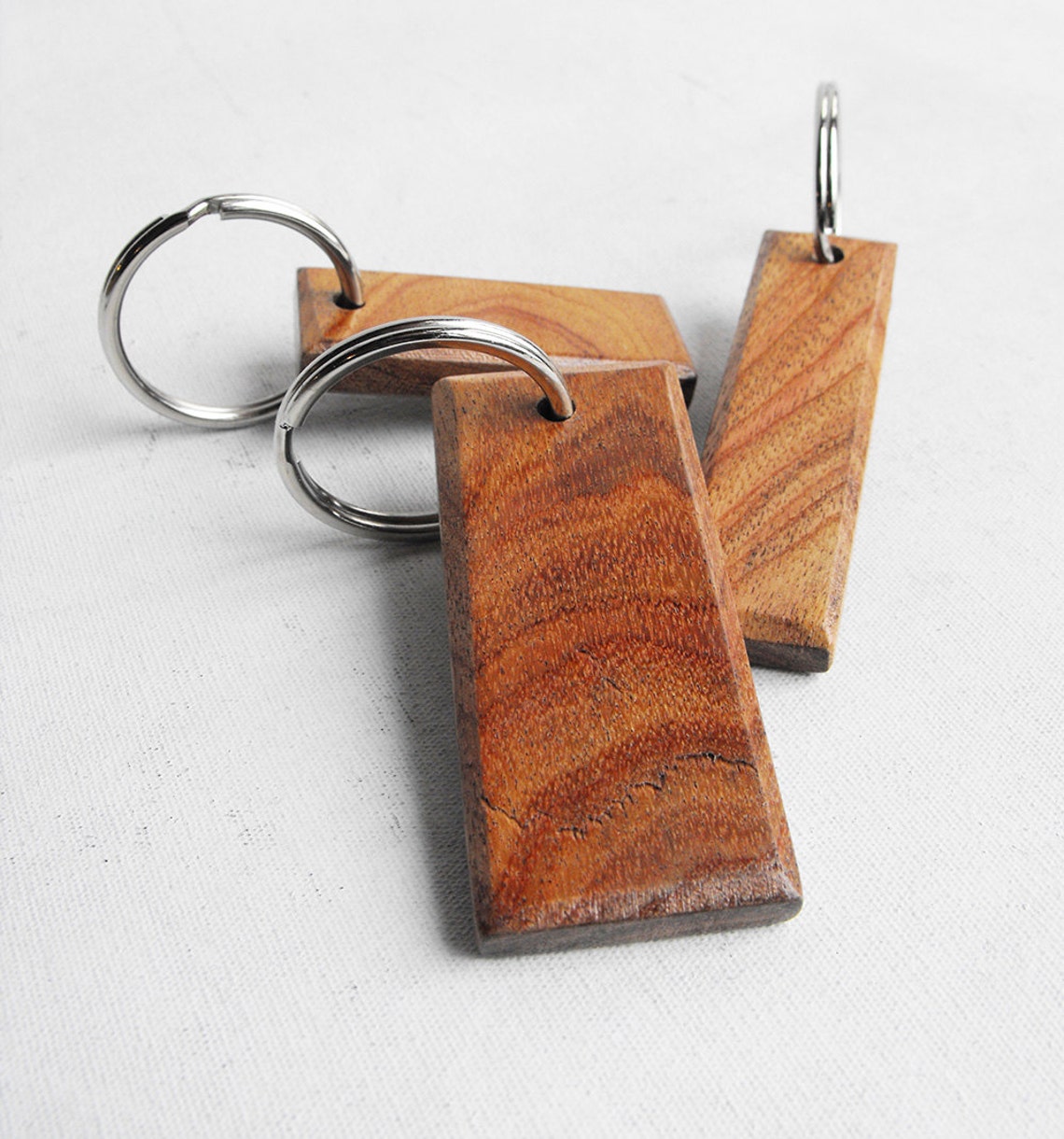 Exotic Canarywood Key Chain Hand Shaped Wooden Keychain With - Etsy