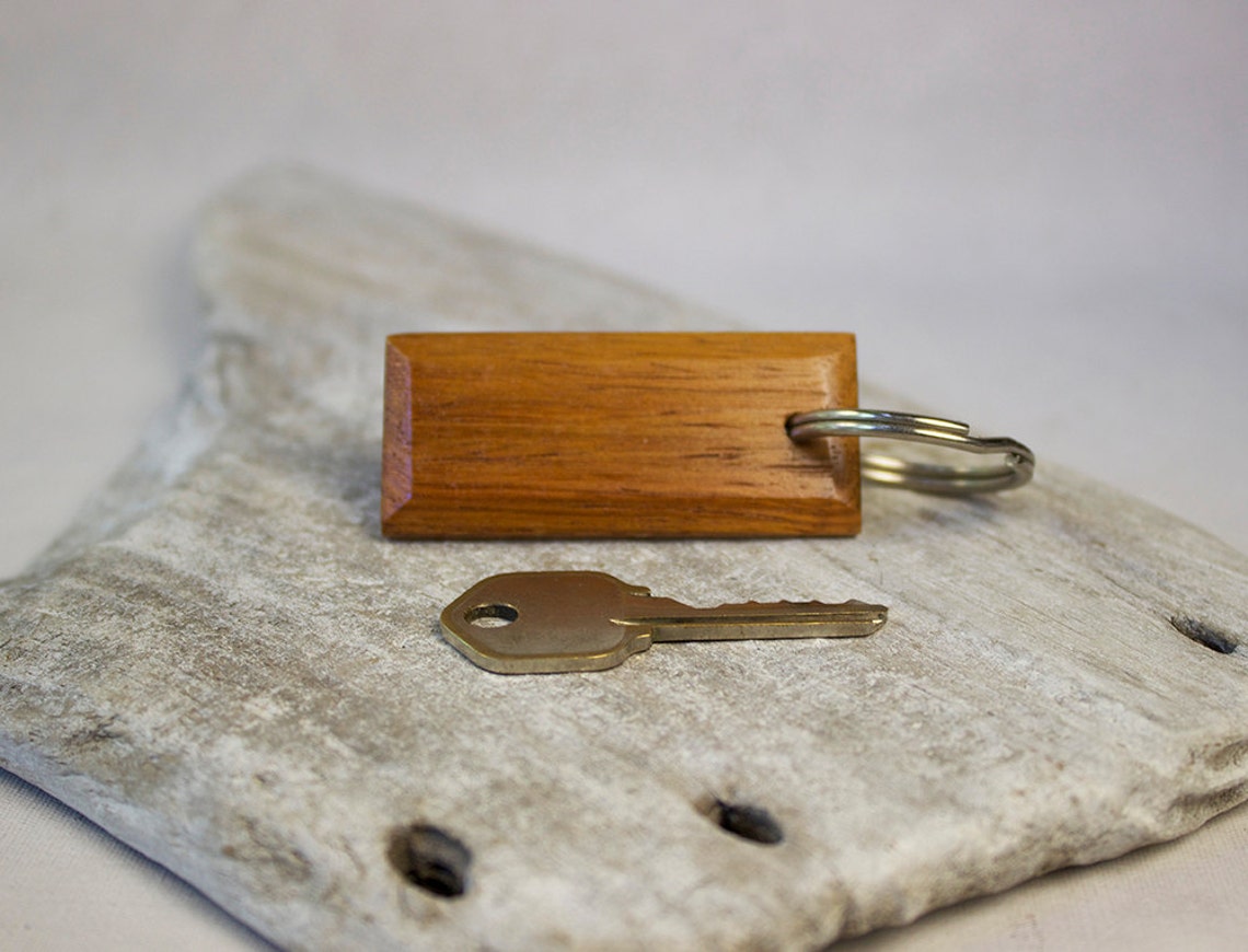 Cherry Wood Key Chain Hand Shaped Wooden Keychain With - Etsy