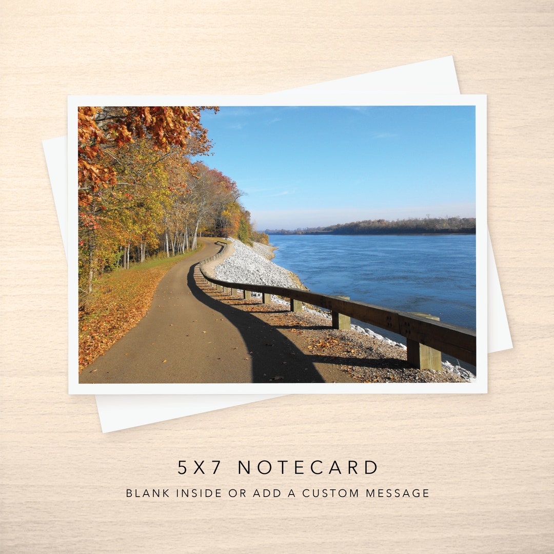5x7 Note Card - Blank or With Custom Text Inside - Winding Road by the ...