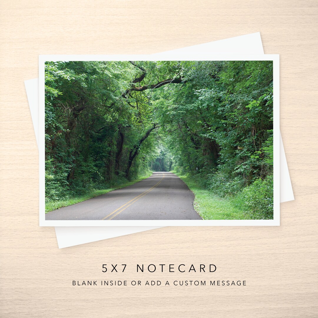 5x7 Note Card - Blank or With Custom Text Inside - Trees Forming a ...