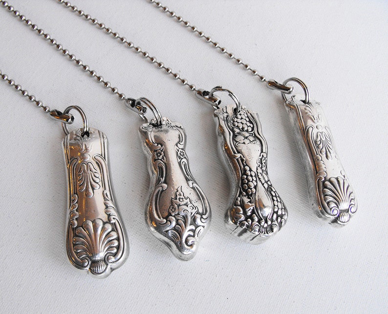 Fan Pull Elegant Upcycled Vintage Silver Plated Silverware - Etsy