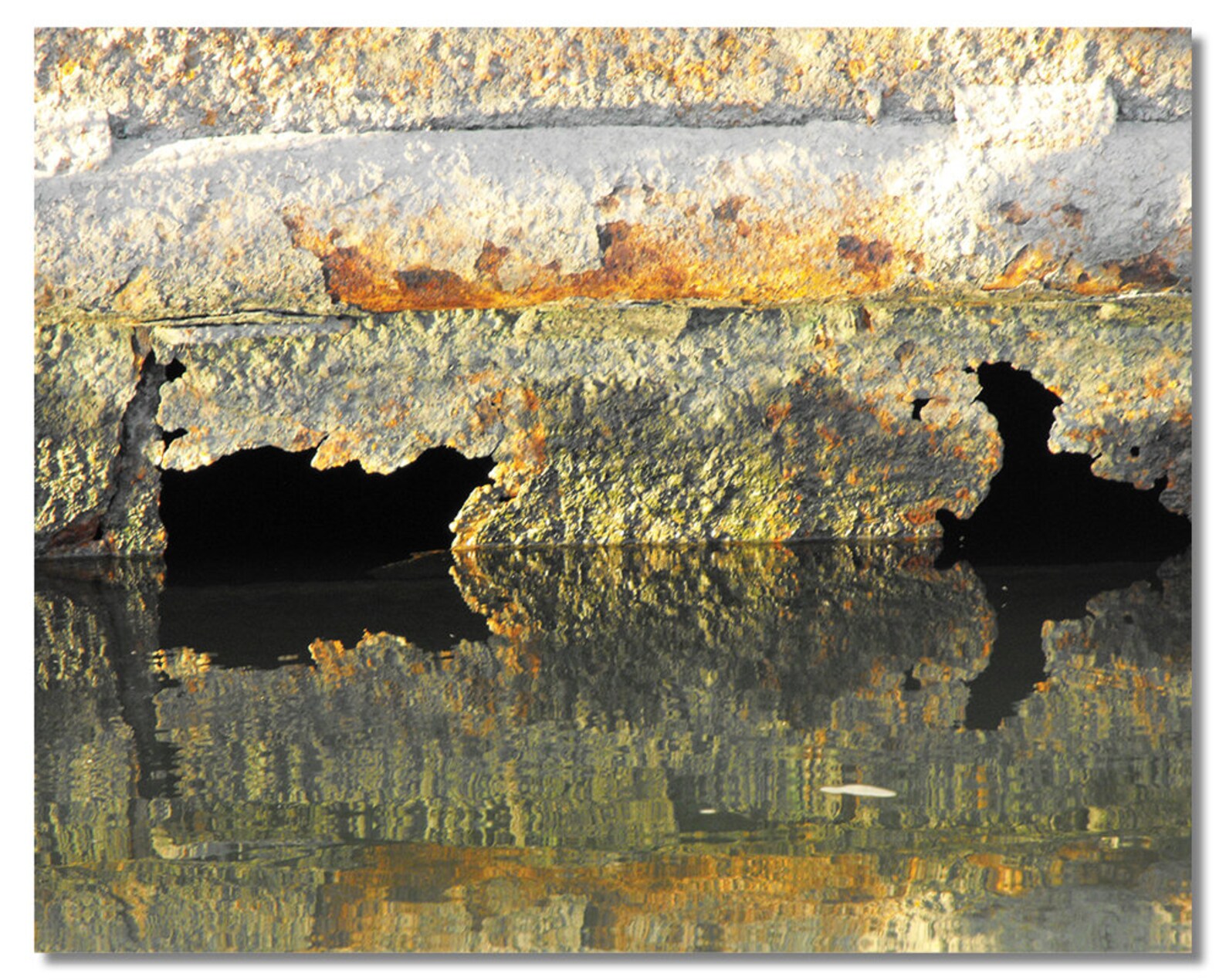 Derelict Barge Rusting in the River Abstract Photo Water | Etsy