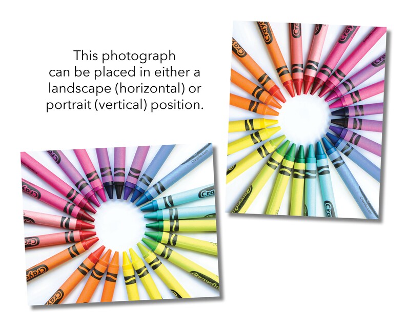 Circle of Crayons Color Wheel Photo Bright Colorful Rainbow - Etsy
