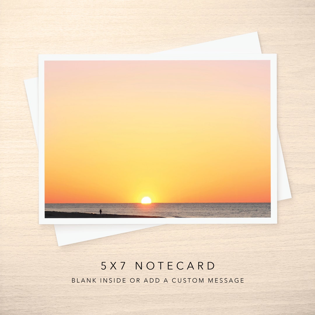 5x7 Note Card - Blank or With Custom Text Inside - Small Figure ...