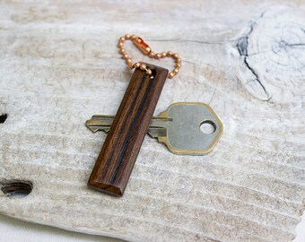 Small Dark Exotic Wood Key Chain Hand Shaped Wooden Keychain | Etsy