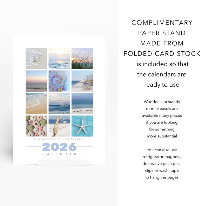 Relaxing Beach and Ocean Fine Art Photo Calendar – 2026 – Choose ANY ...