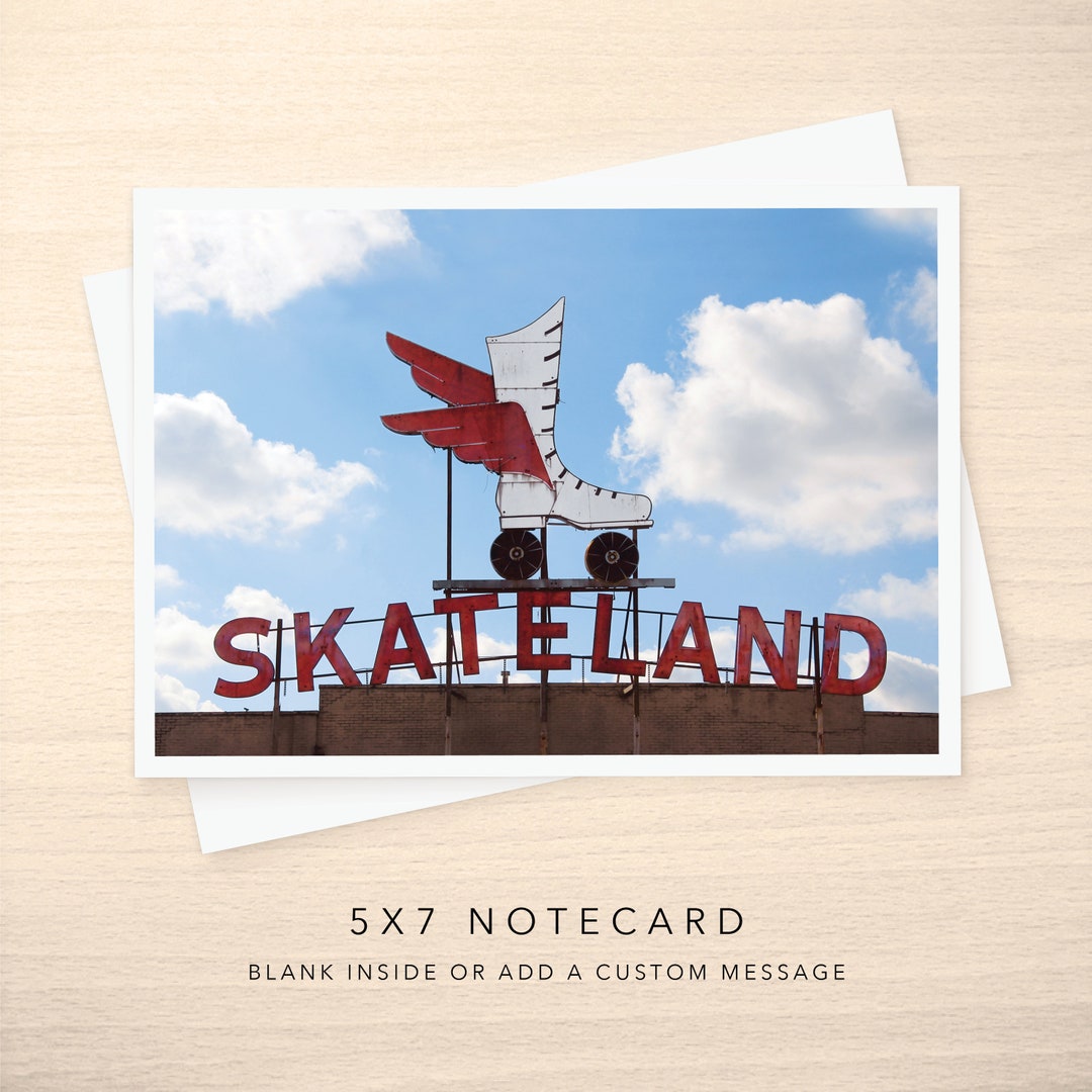 5x7 Note Card - Blank or With Custom Text Inside - Mid Century Modern ...