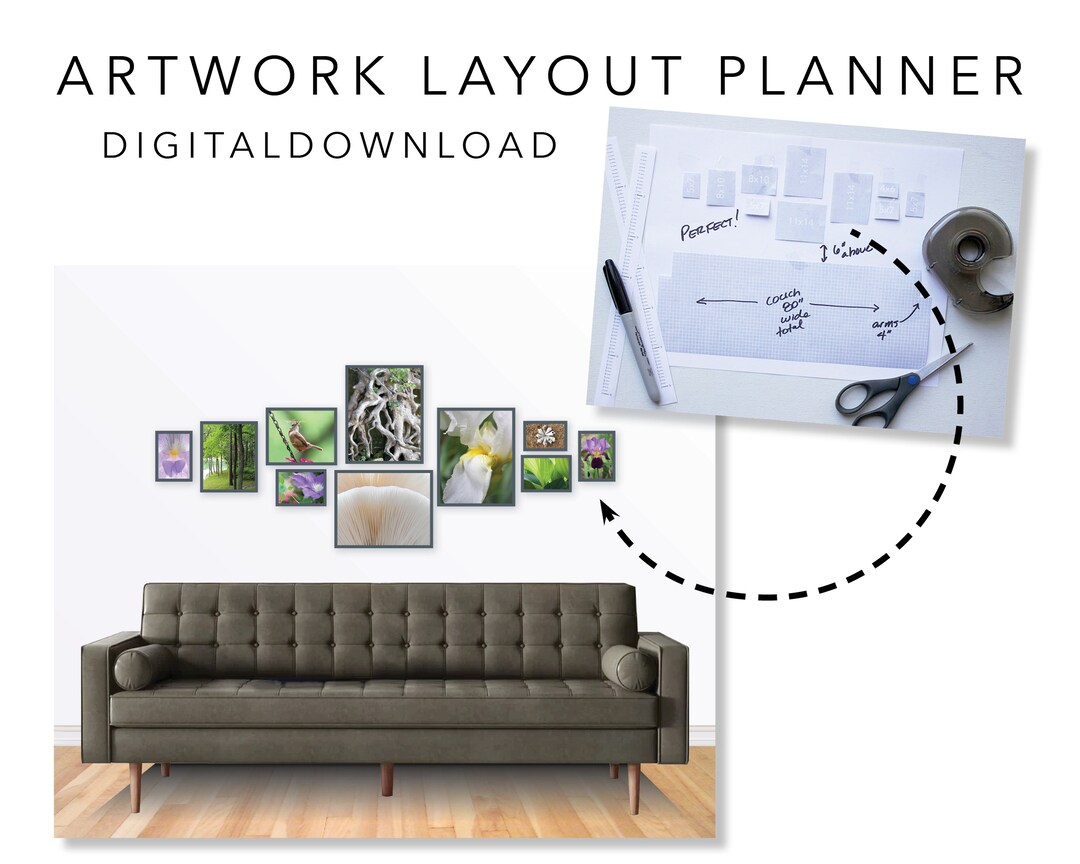 Artwork Layout Planner for Photo Groupings and Art Arrangments - Etsy