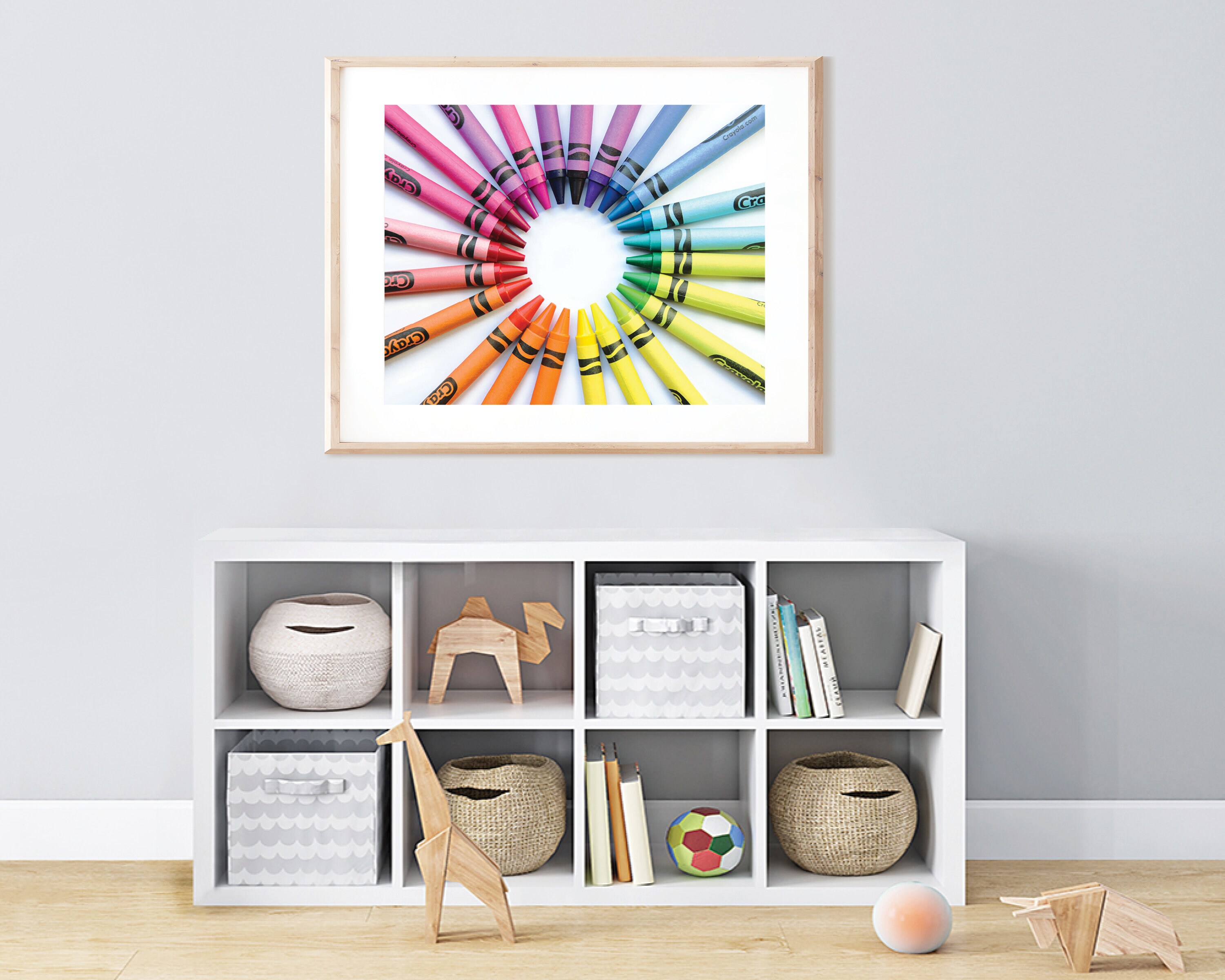 Circle of Crayons Color Wheel Photo Bright Colorful Rainbow - Etsy
