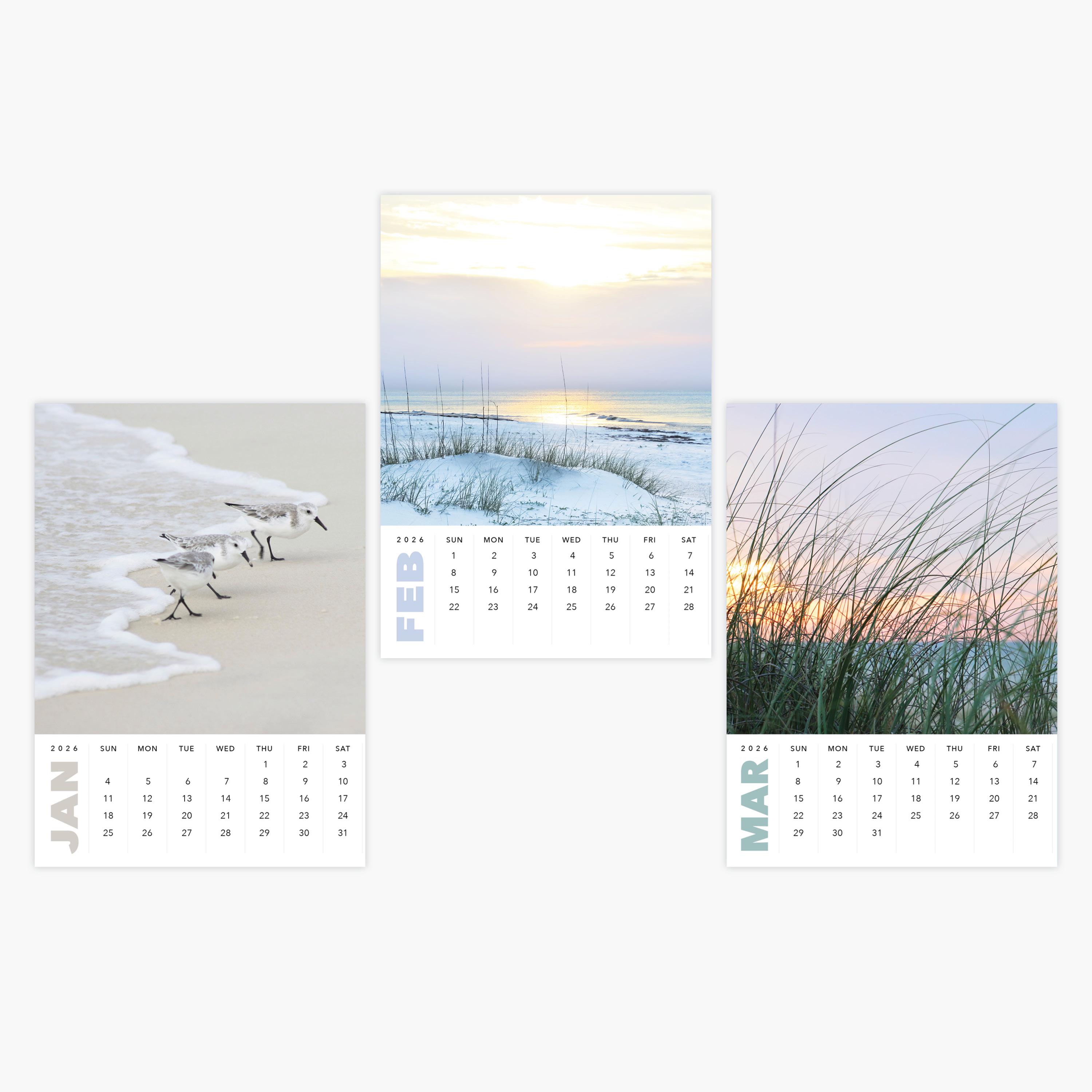 Relaxing Beach and Ocean Fine Art Photo Calendar – 2026 – Choose ANY ...