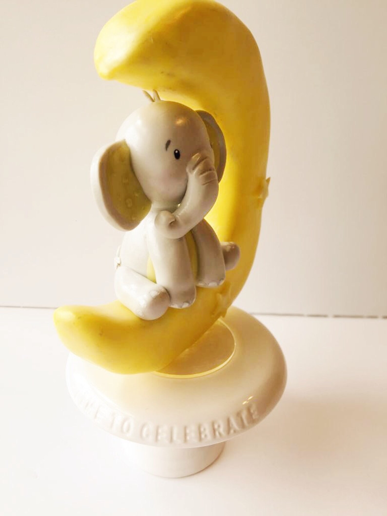 Twinkle Twinkle Little Star Cake Topper, Moon and Stars Elephant Baby ...