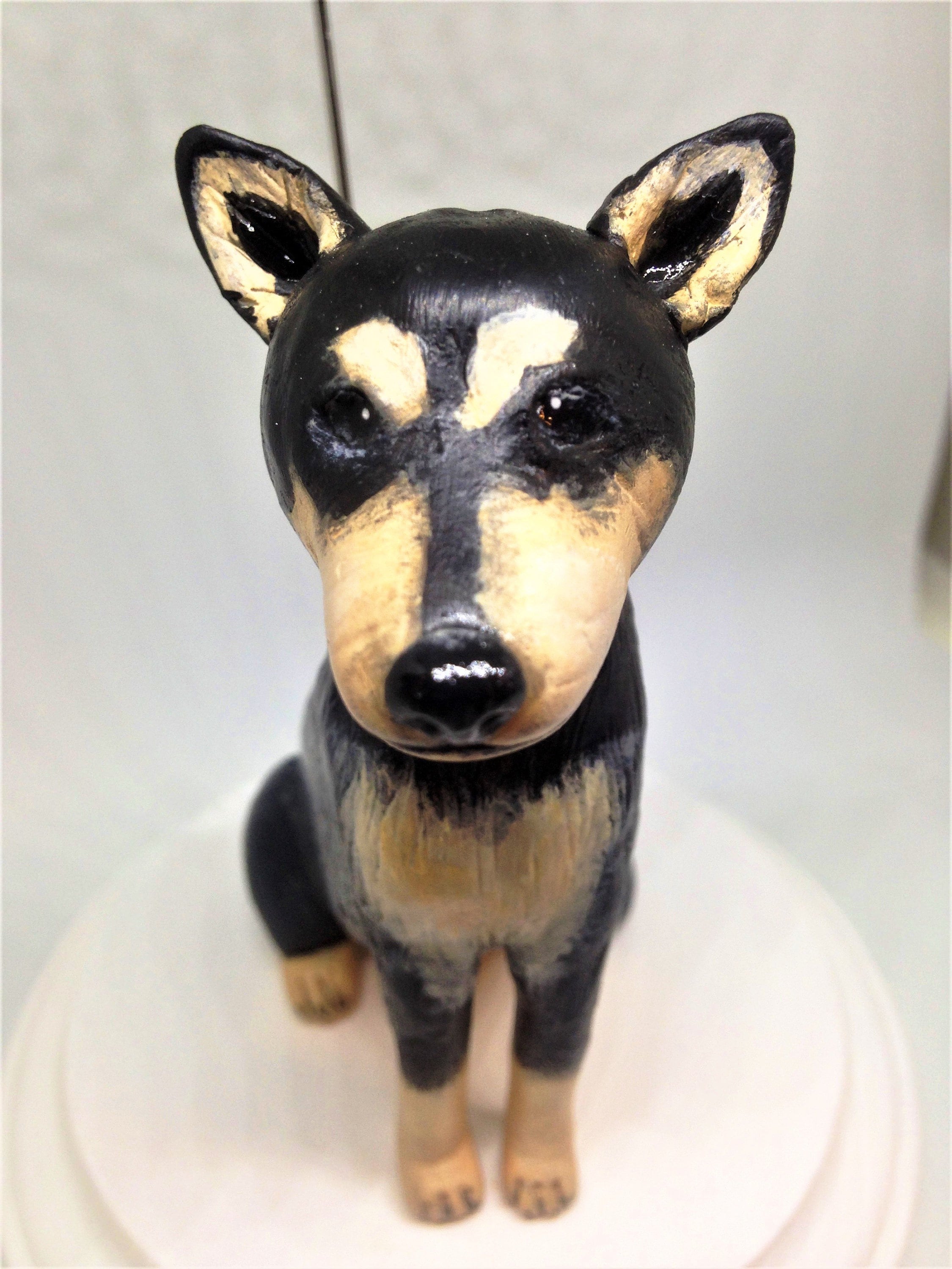 Clay Dog Sculpture or Pet Figurine - Pet Photo Holder - Custom Animal ...