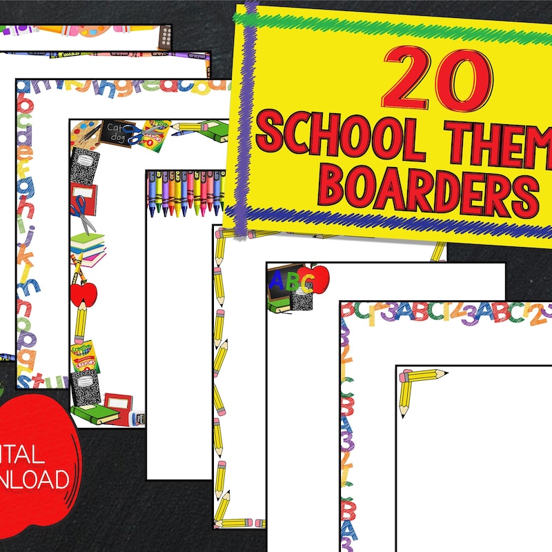 Cute Borders School - Etsy