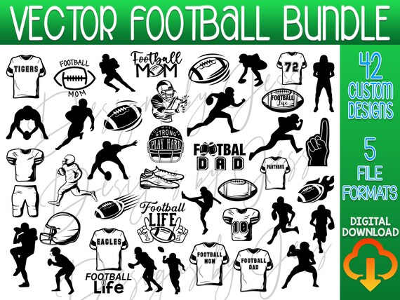 Vector Football Digital Download - Etsy