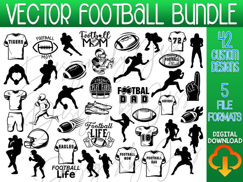 Vector Football Digital Download - Etsy