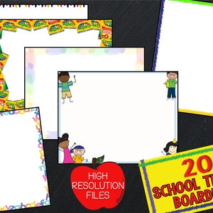 School Themed Boarders Digital Download - Etsy