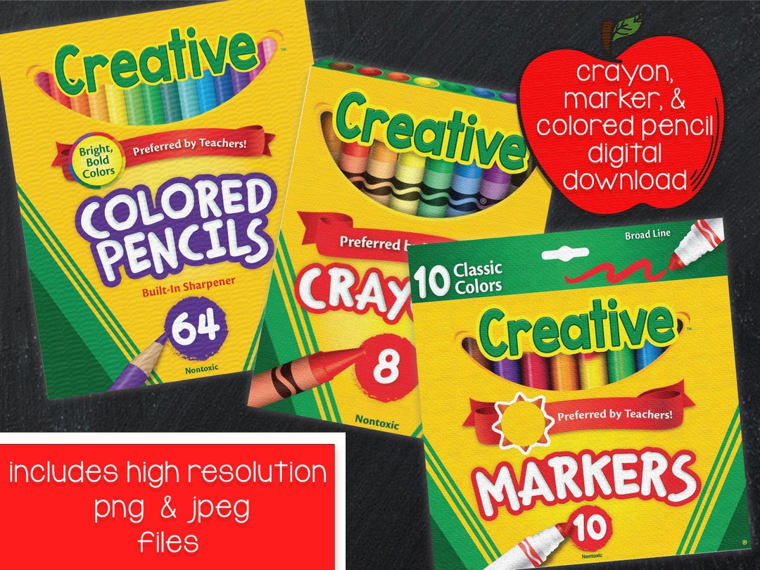 School Supply Clip Art Digital Download - Etsy