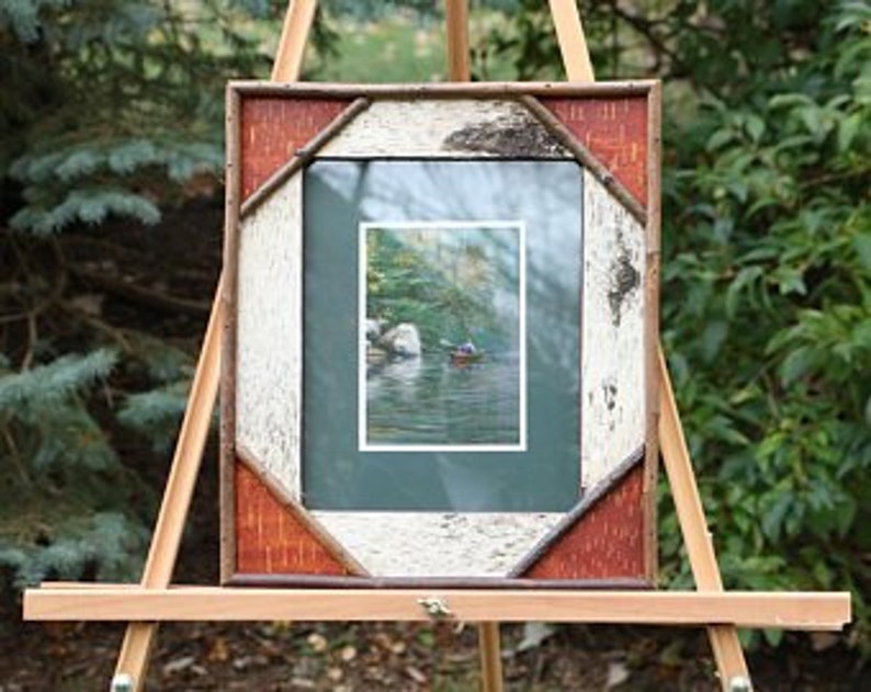White Birch Picture Frame With Twig Border (12x14) - Morning Highlight ...
