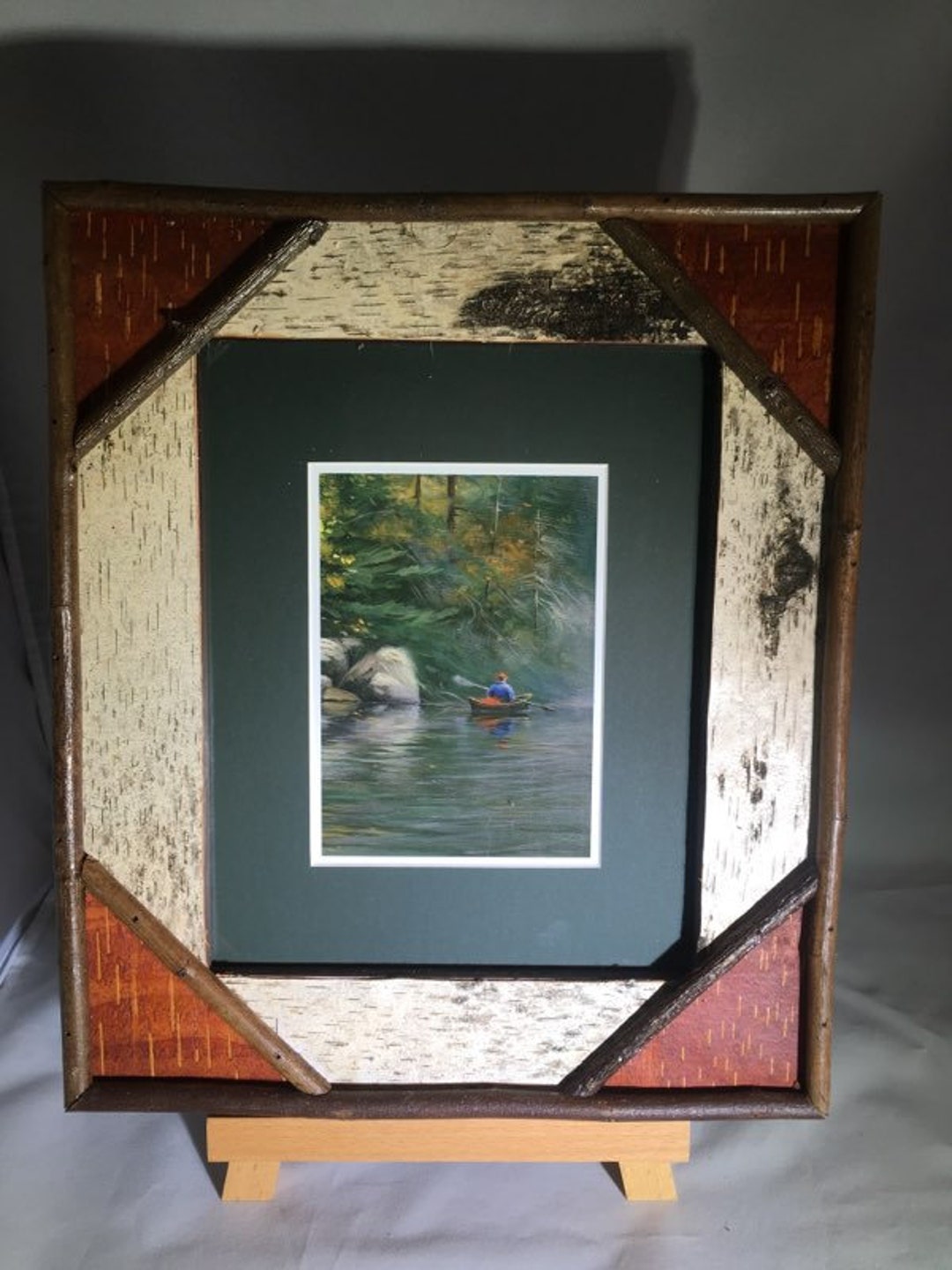 White Birch Picture Frame With Twig Border (12x14) - Morning Highlight ...