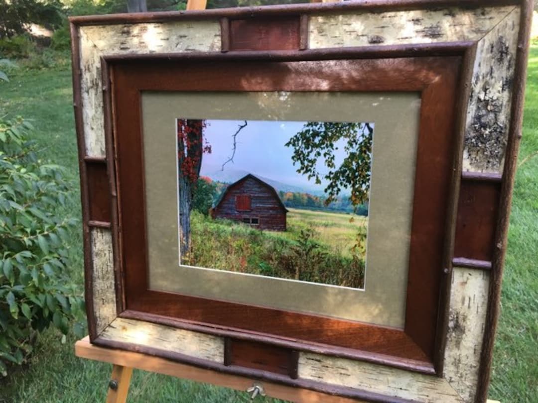 White Birch Picture Frame - Red Barn - Etsy