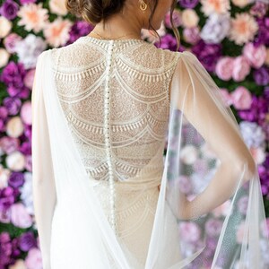Drape Veil Wedding, Lux Cape Bridal Veil, Soft Tulle Cathedral Drape ...