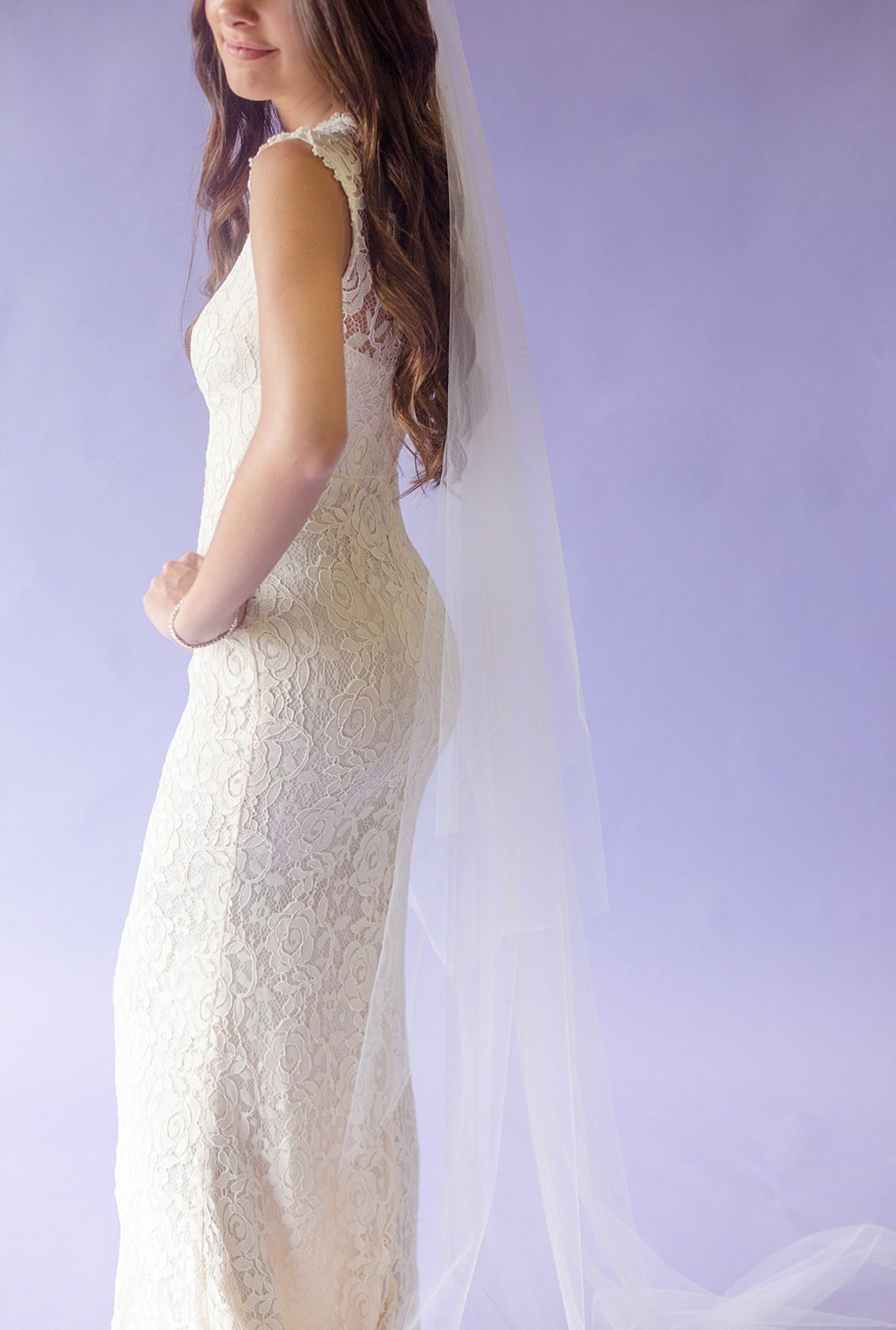 Cascade Cut Wedding Veil - Etsy