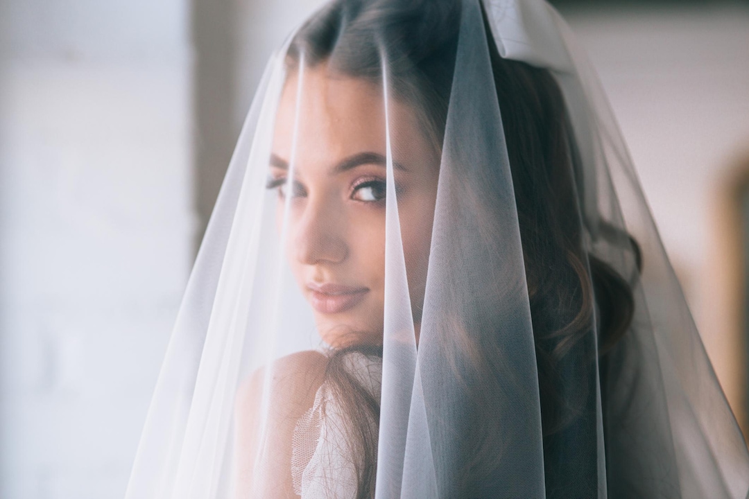 Blusher Veil | Add Blusher Attachment to Any Veil, Ivory Blusher Veil ...