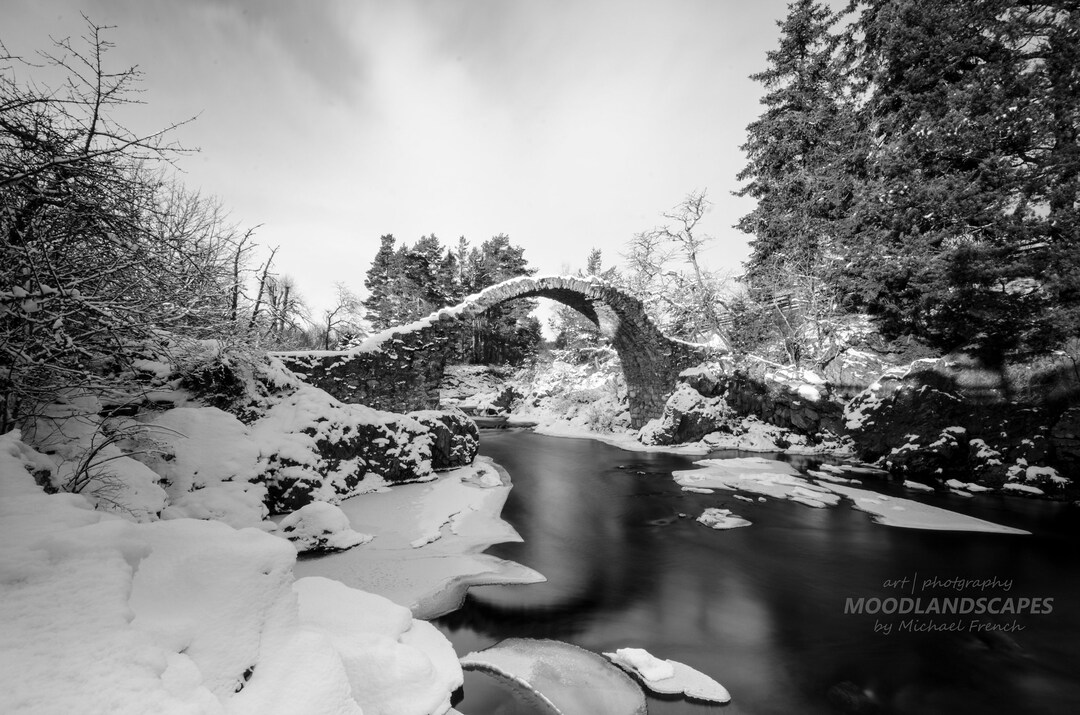 Old Pack Bridge, Carrbridge, Glossy Photo Print Colour, Scottish ...