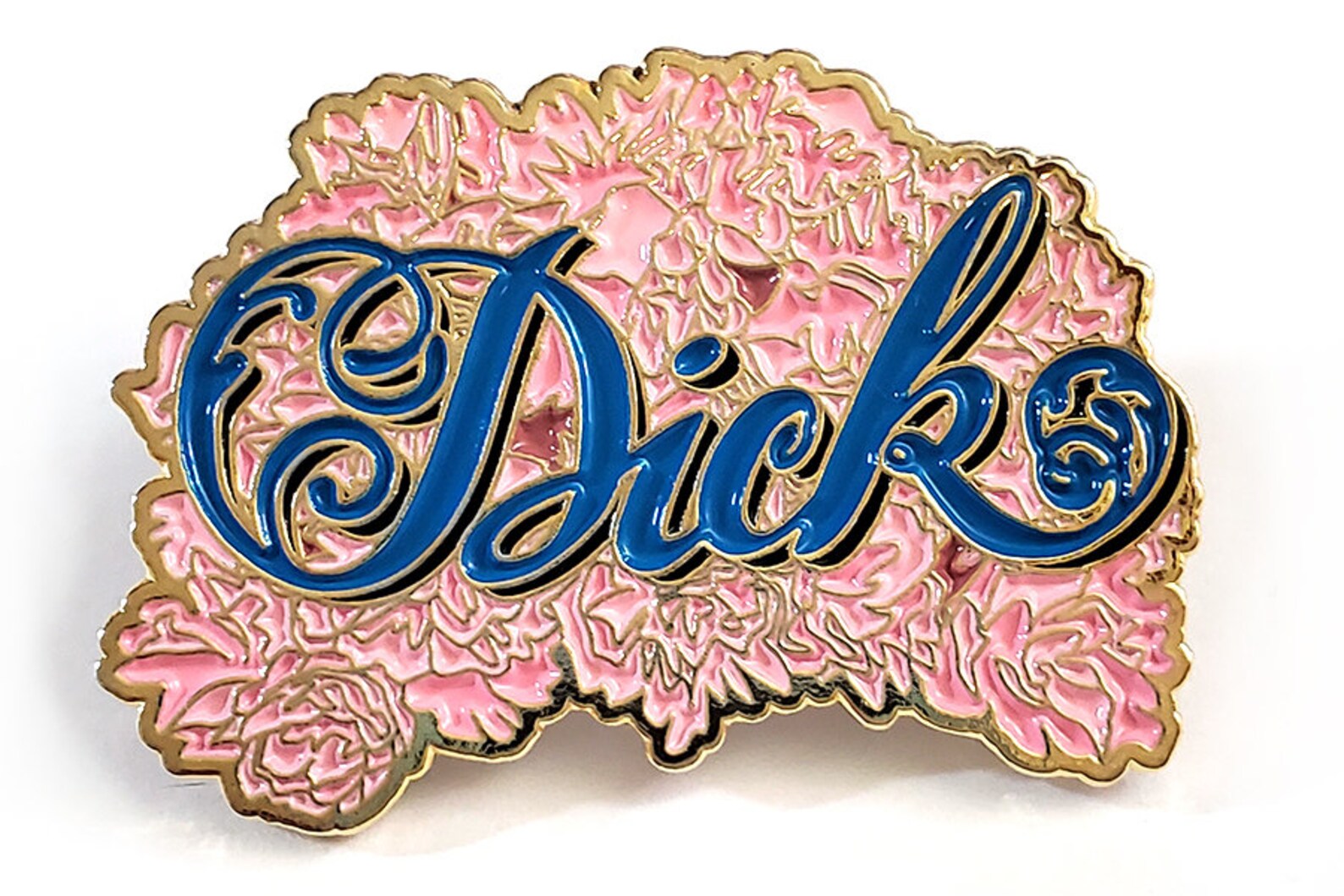 Dick Gold Enamel Pin Etsy