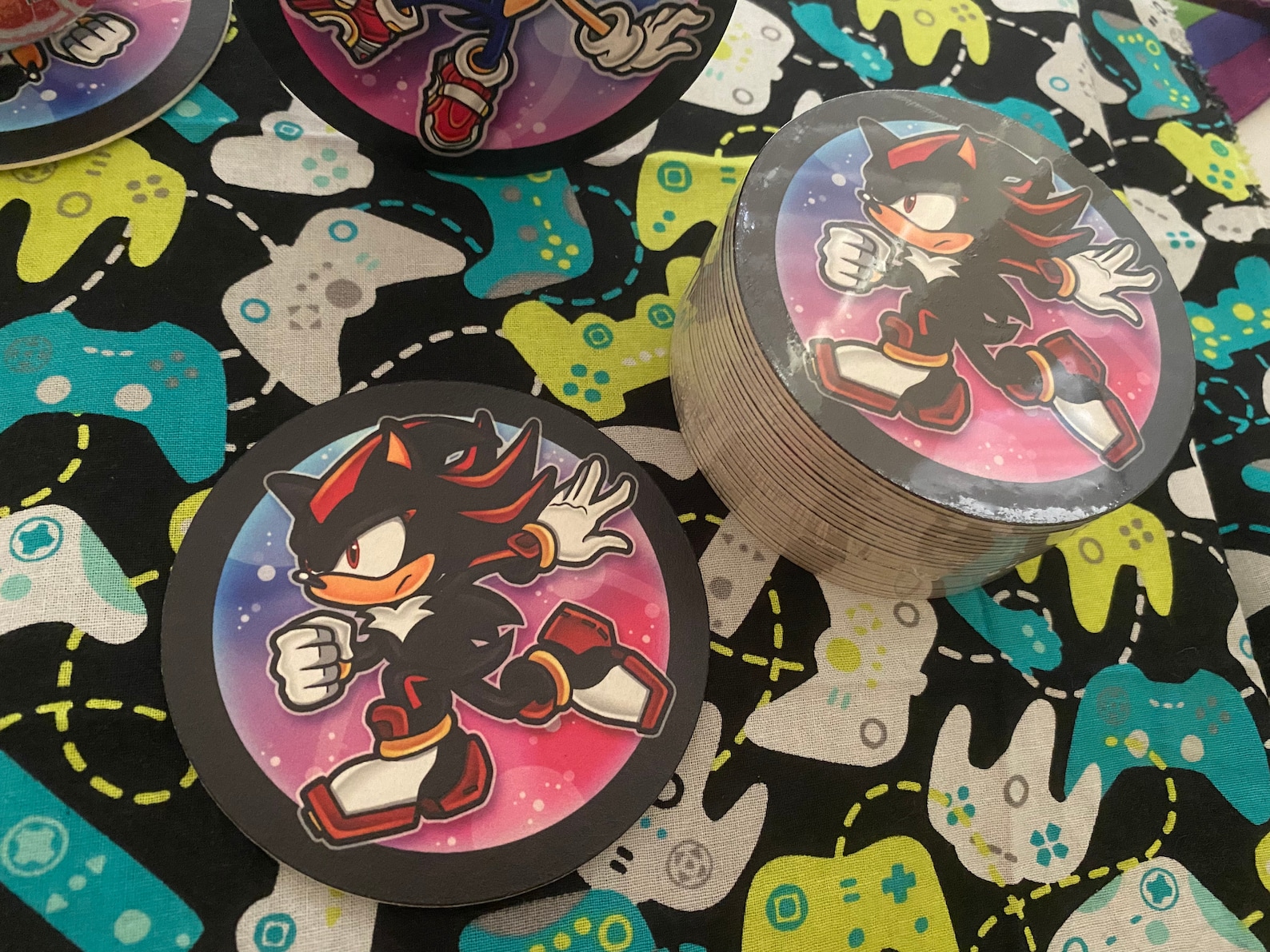 SEGA Sonic & Shadow Drink Coaster Set Adventure 2 Battle Sonic | Etsy