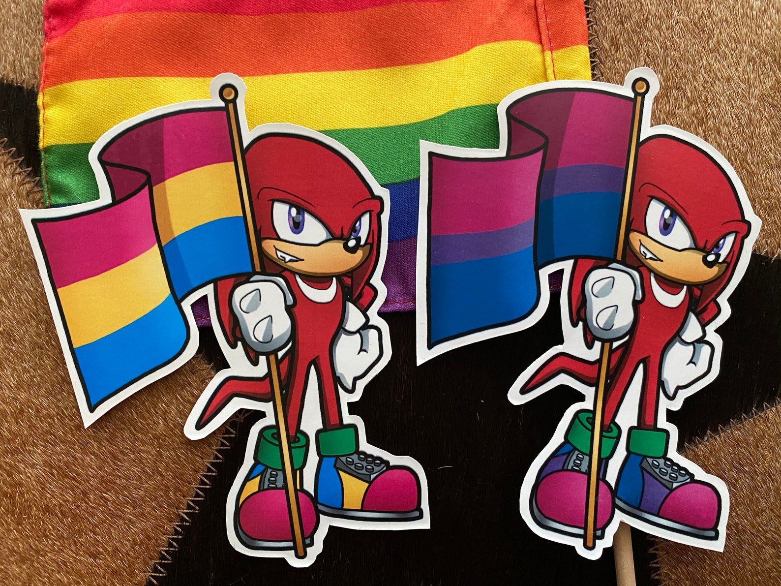 SEGA Sonic the Hedgehog Knuckles LGBT Pride Flag Vinyl - Etsy