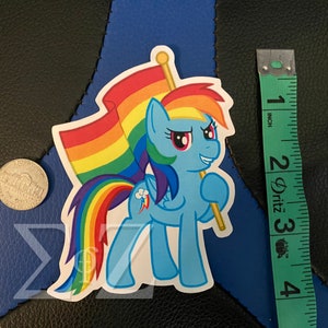 My Little Pony LGBTQ+ Pride Flag Stickers - Gay Rainbow Dash, Bi Rarity ...