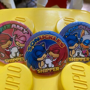 Sonic the Hedgehog Ships Pin Buttons - Sonamy Sonally Sonadow Sonaze ...