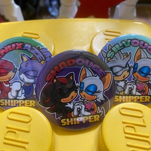 Sonic the Hedgehog Ships Pin Buttons - Sonamy Sonally Sonadow Sonaze ...