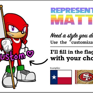 SEGA Sonic the Hedgehog Knuckles LGBT Pride Flag Vinyl Stickers ...