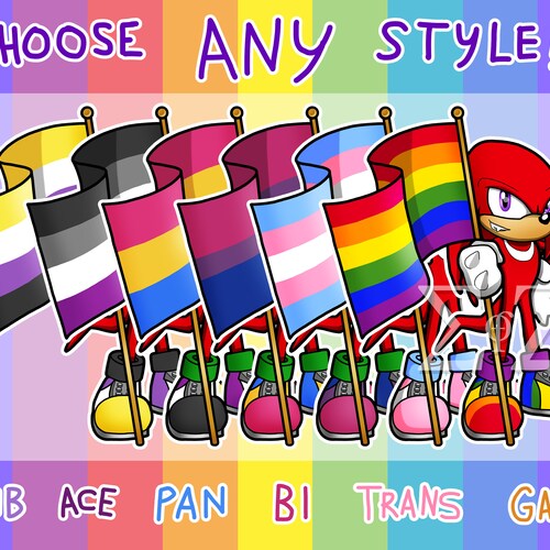 SEGA Sonic the Hedgehog Head Silhouette Logo LGBT Pride Flag - Etsy