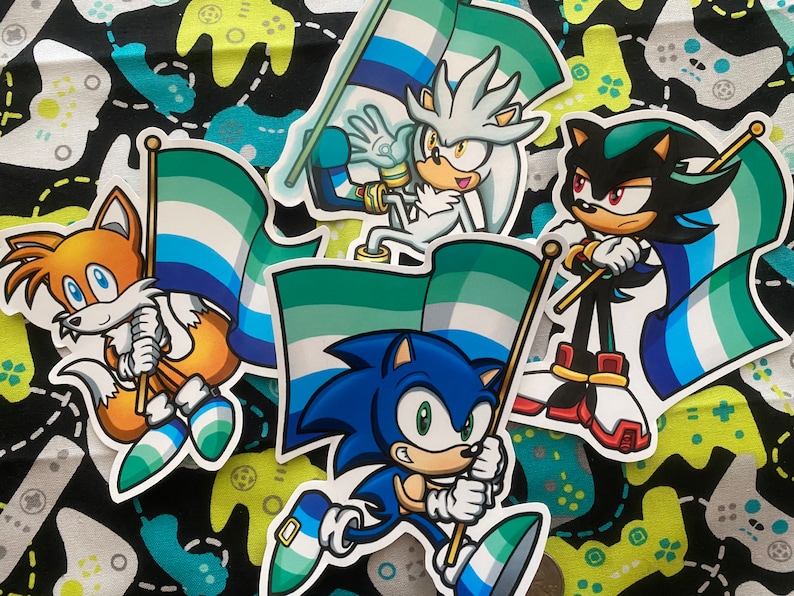 SEGA Sonic the Hedgehog LGBT Pride Flag Vinyl Stickers - Etsy UK