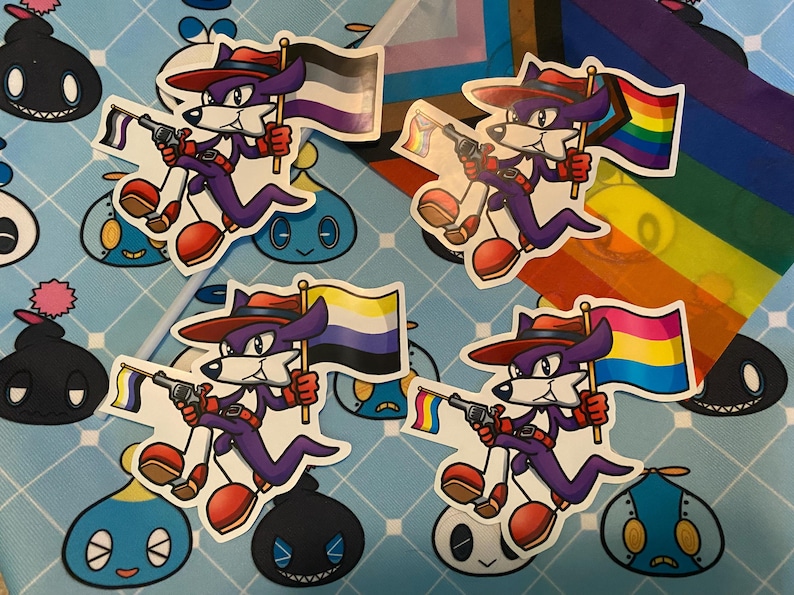 Nack the Weasel Fang the Sniper Sonic the Hedgehog LGBTQ+ Pride Flag ...