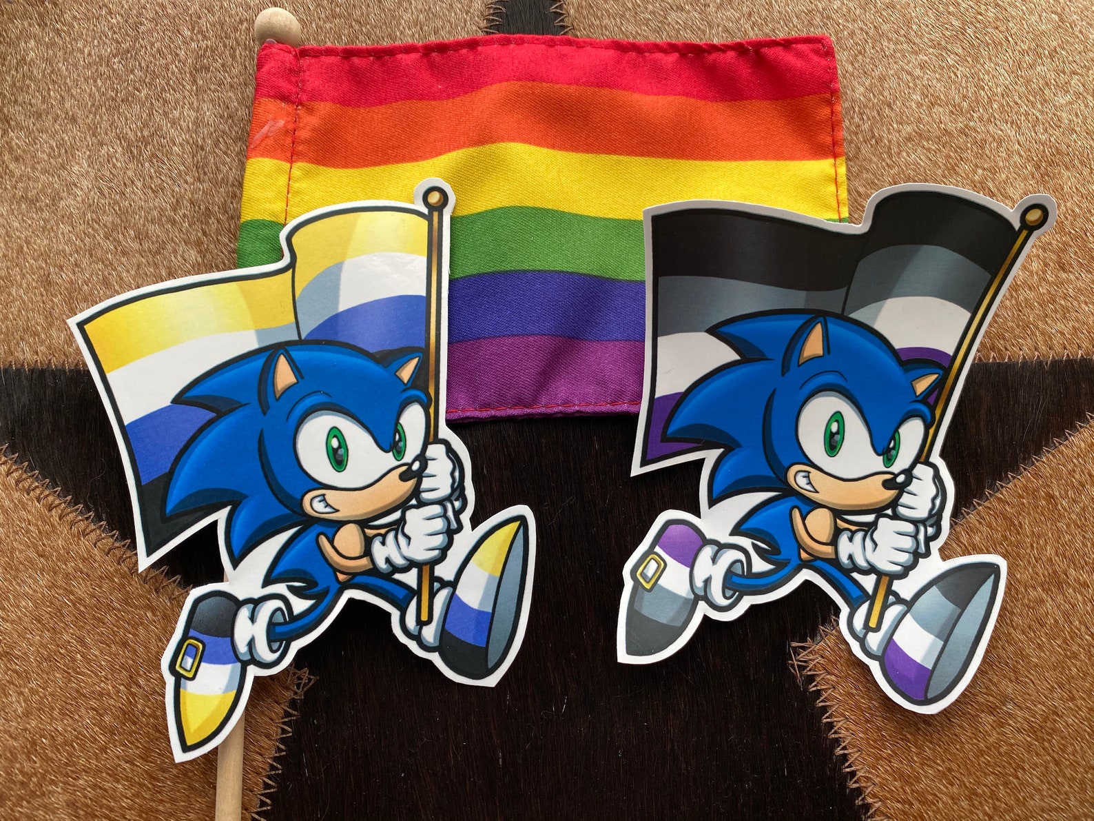 SEGA Sonic the Hedgehog LGBT Pride Flag Vinyl Stickers | Etsy UK
