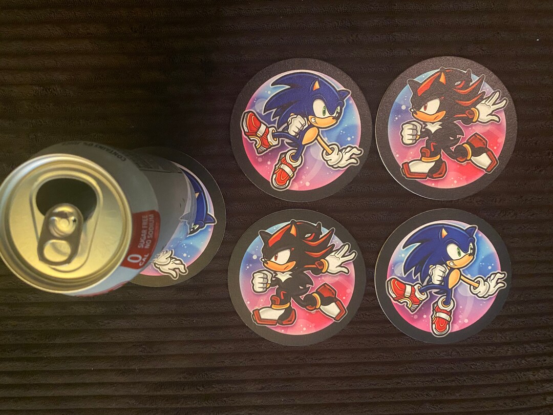 SEGA Sonic & Shadow Drink Coaster Set Adventure 2 Battle Sonic the ...