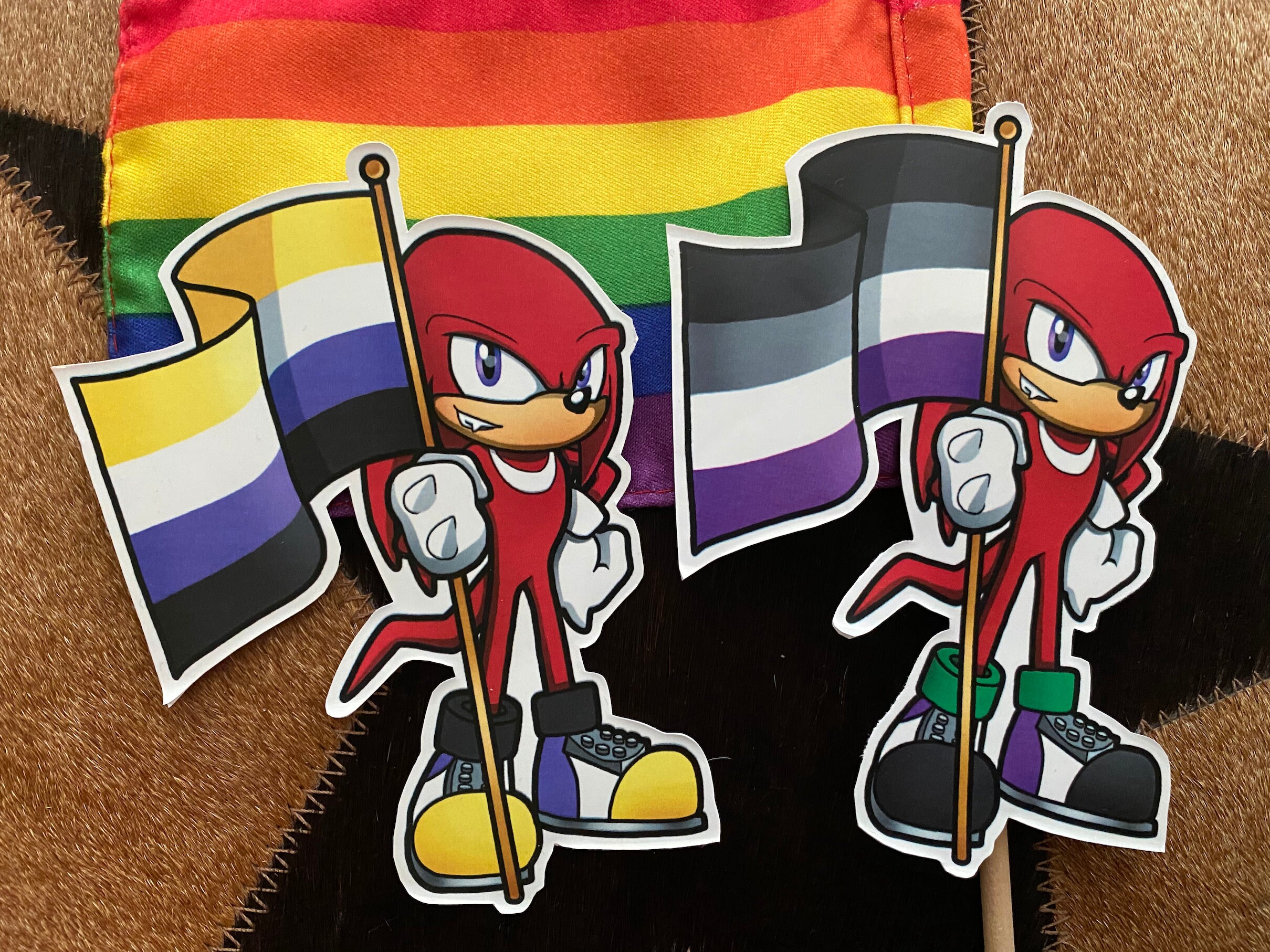 SEGA Sonic the Hedgehog Knuckles LGBT Pride Flag Vinyl | Etsy