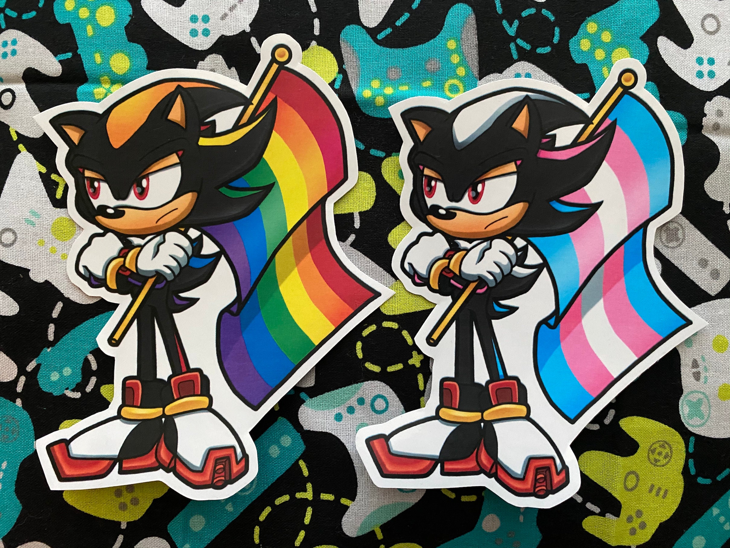SEGA Sonic the Hedgehog Shadow LGBT Pride Flag Vinyl Stickers | Etsy