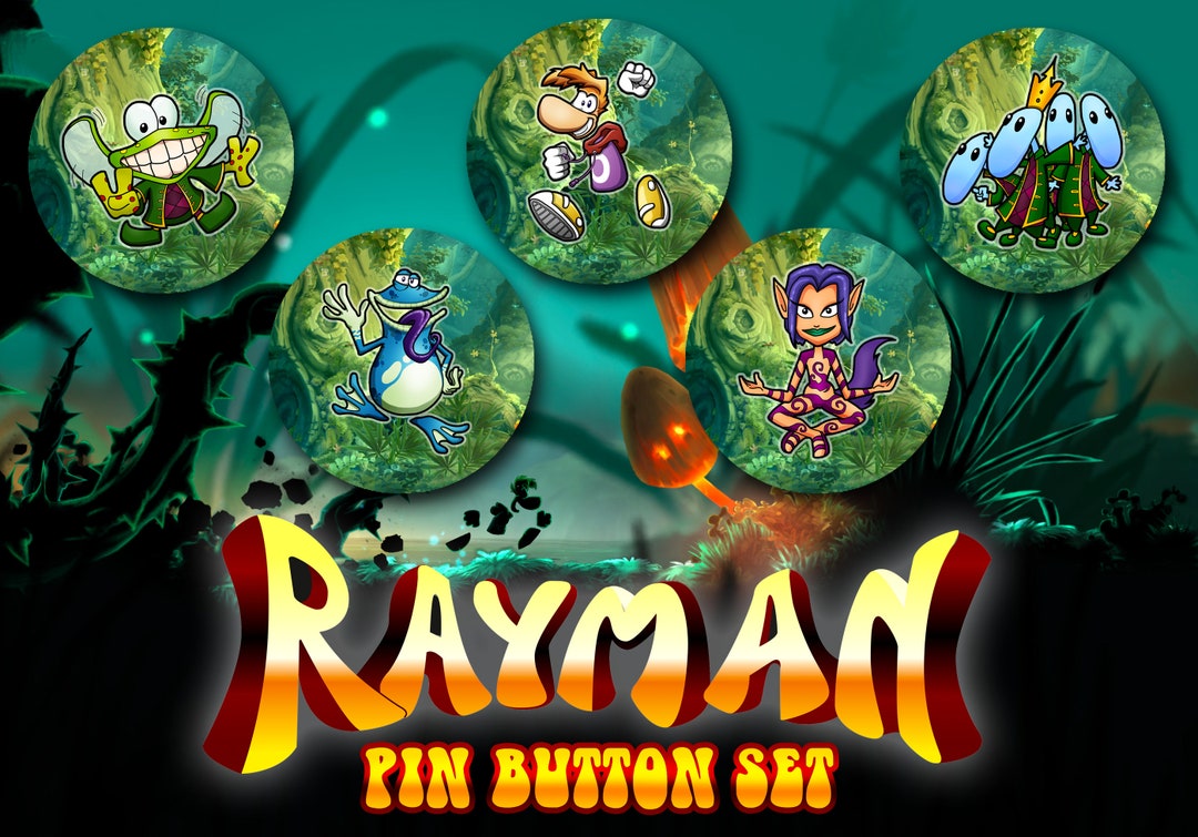 Rayman Pin Button Set Globox Teensies Murfy Ly the Fairy Ubisoft Games ...