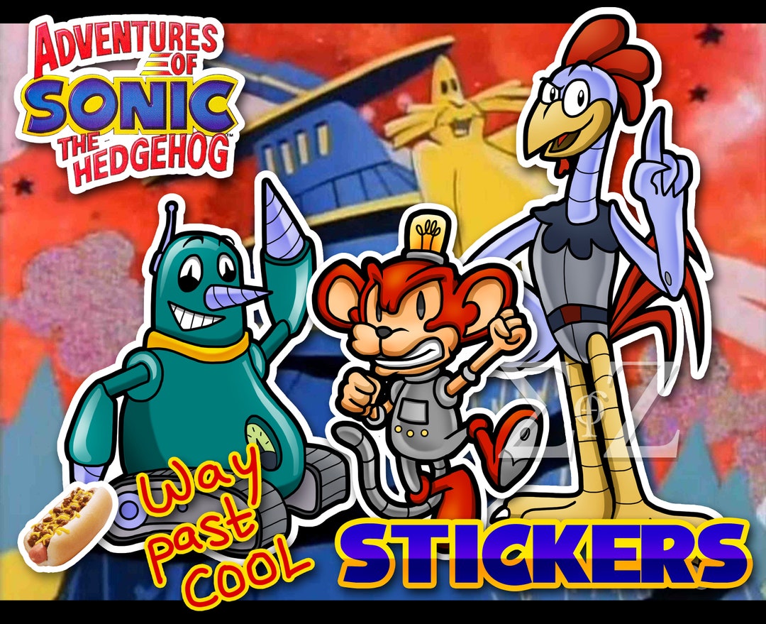 SEGA Adventures of Sonic the Hedgehog Stickers - Scratch Grounder and ...